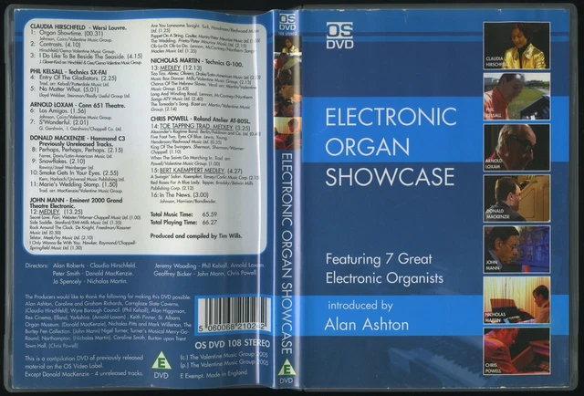 ELECTRONIC ORGAN SHOWCASE [DVD] - Hirschfeld, Kelsall, Loxam, MacKenzie, Mann... £12.95 ...